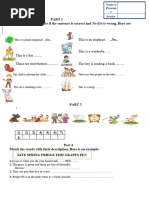 English Paper 1 - Standard 1 - Mid Year Exam | PDF