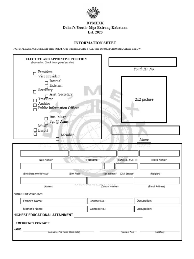 Information Data Sheet | PDF
