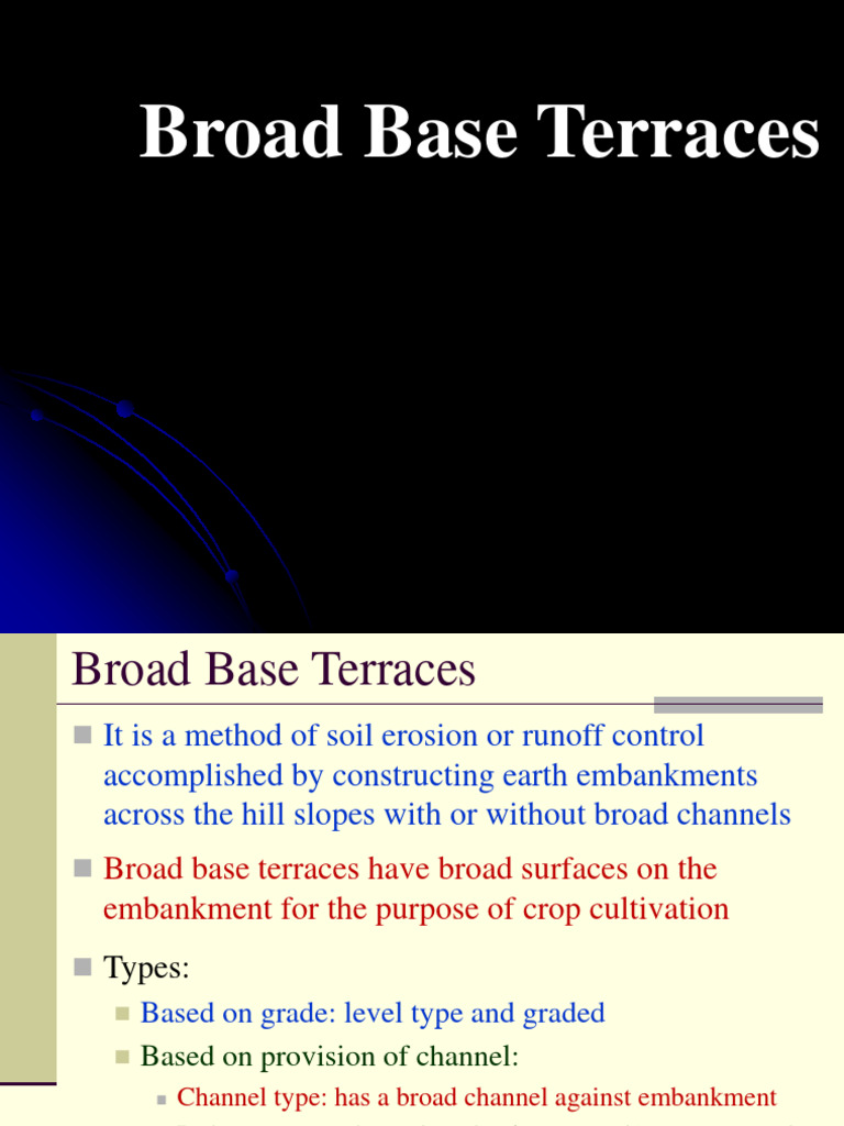 Broad Base Terraces for Erosion Control | PDF