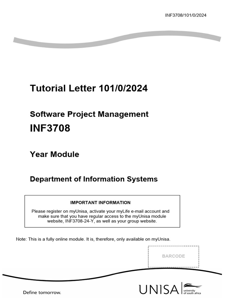 INF3708 Tutorial Letters | PDF