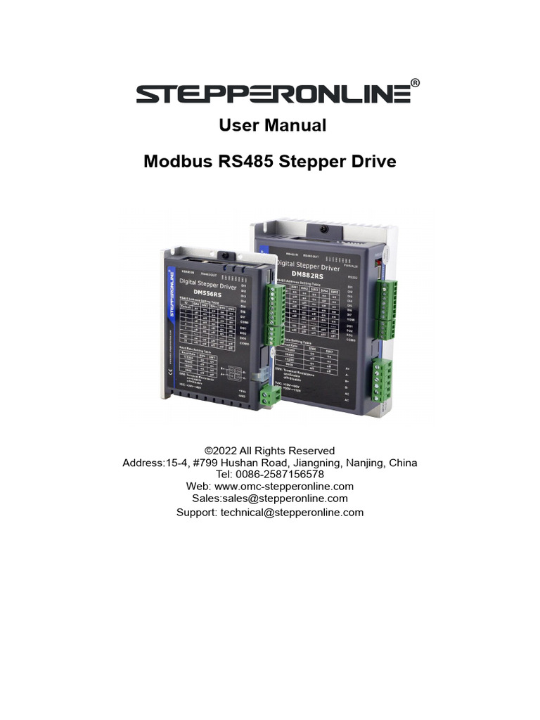 Modbus RS485 Stepper Drive Manual | PDF | Electric Motor | Programmable Logic Controller