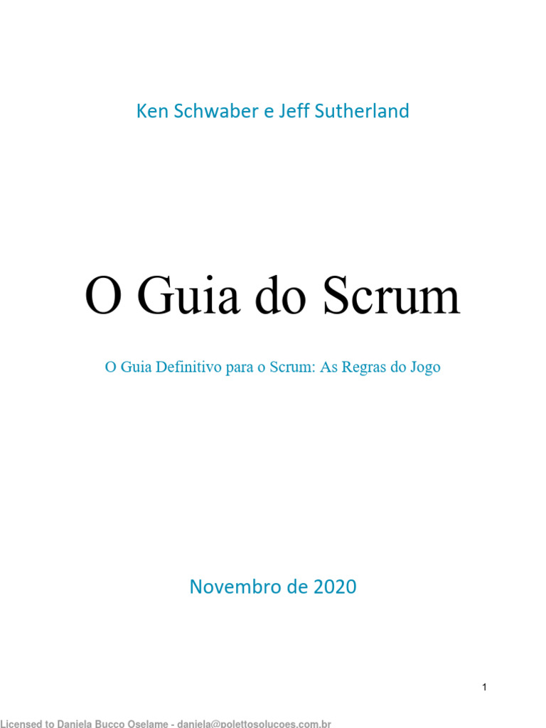 Guia Definitivo do Scrum 2020 | PDF | Transparência (comportamento) | Framework de software