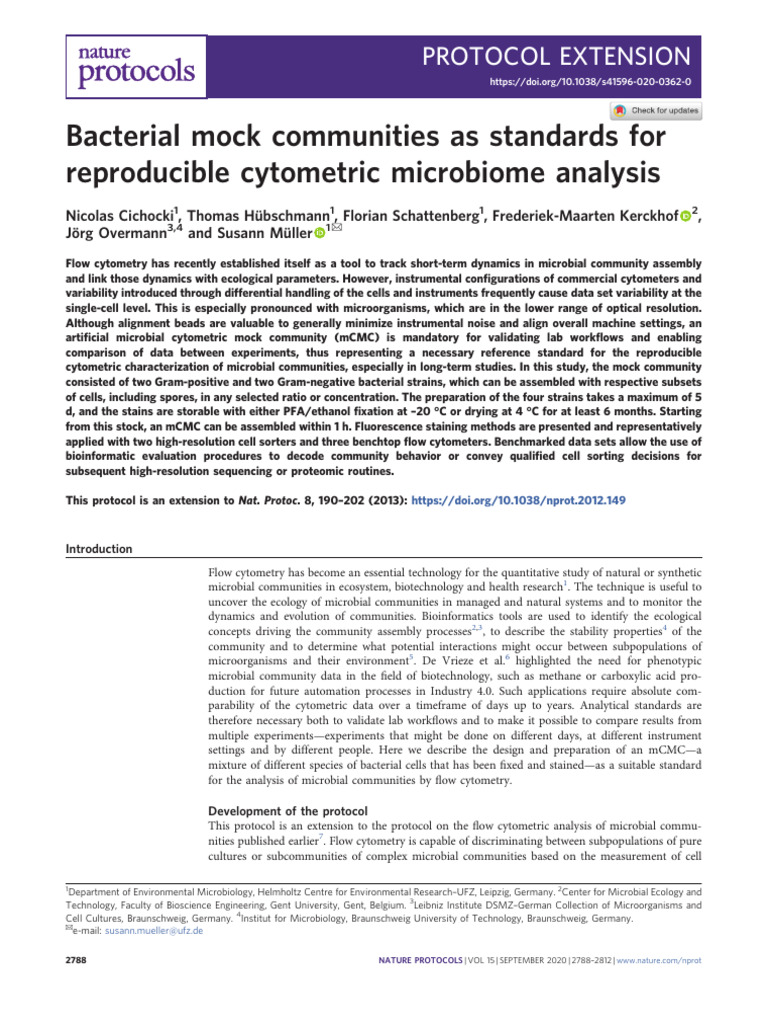 Nature Protocols 2020 | PDF | Flow Cytometry | Dna Sequencing