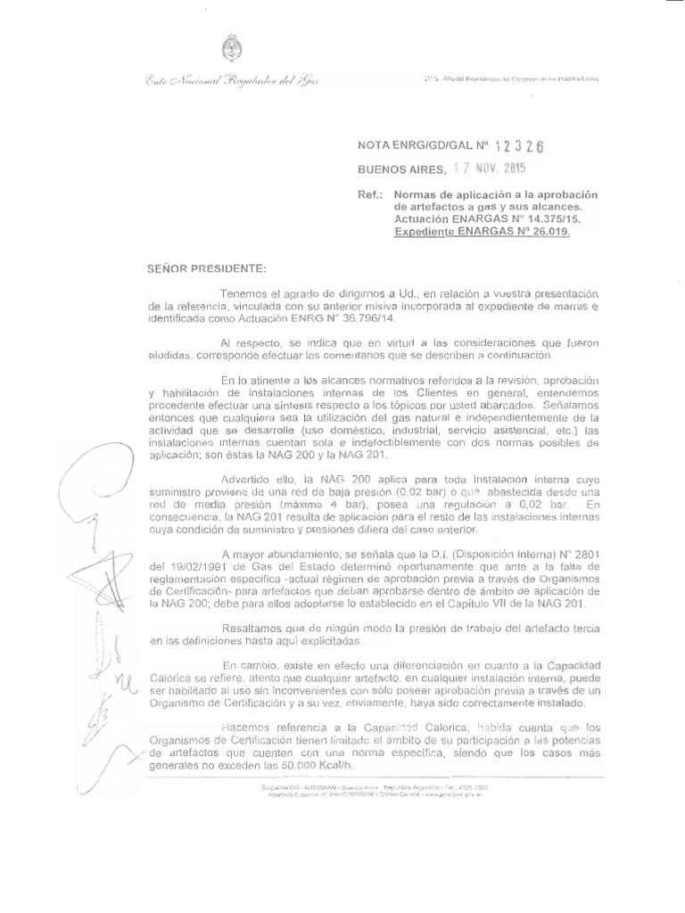 Normas Enargas (Nag200 y Nag201) | PDF