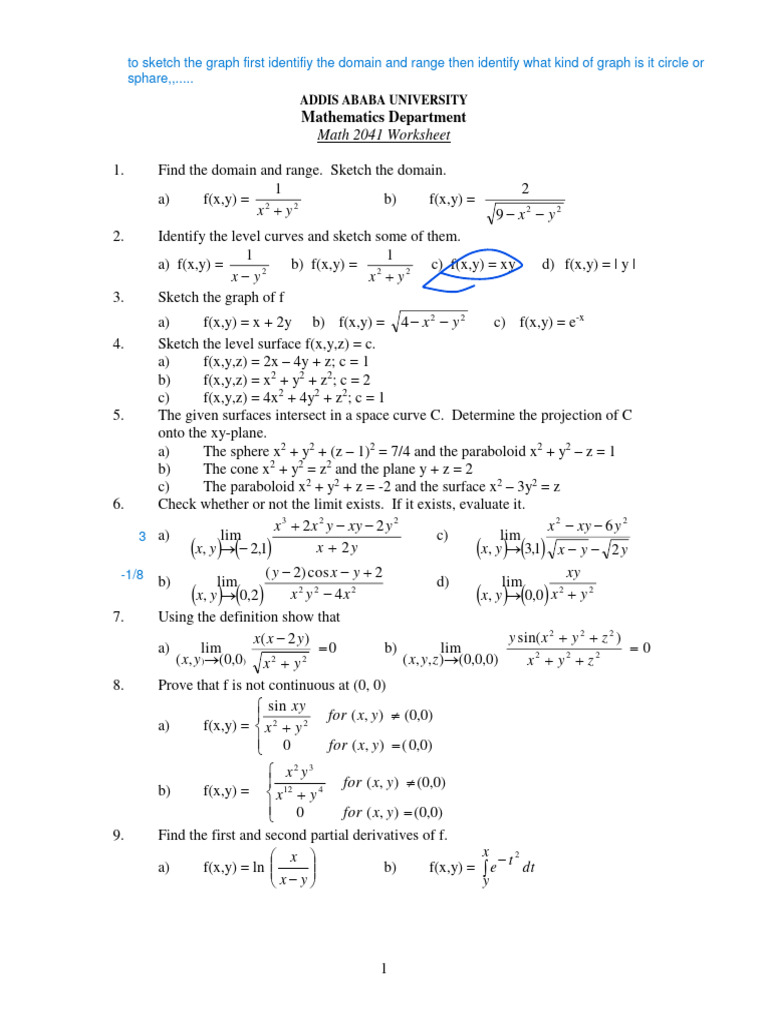 Math Worksheet | PDF | Sphere | Integral