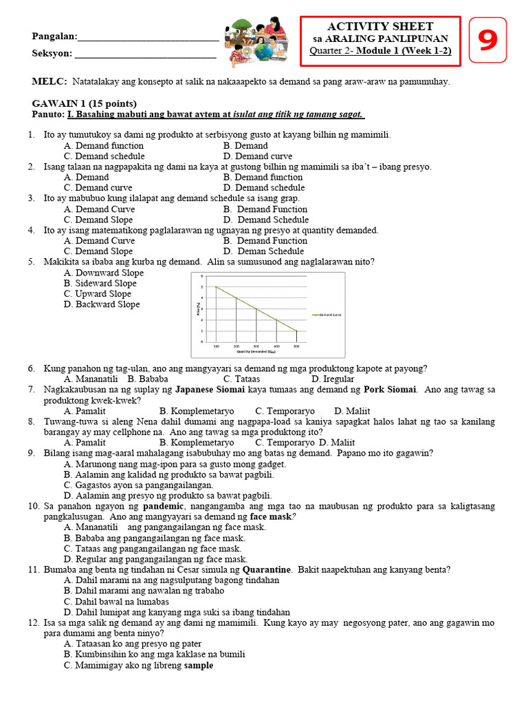 Activity Sheet Q2 AP9 M1 | PDF