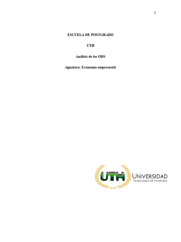 Analisis de los ODS | PDF