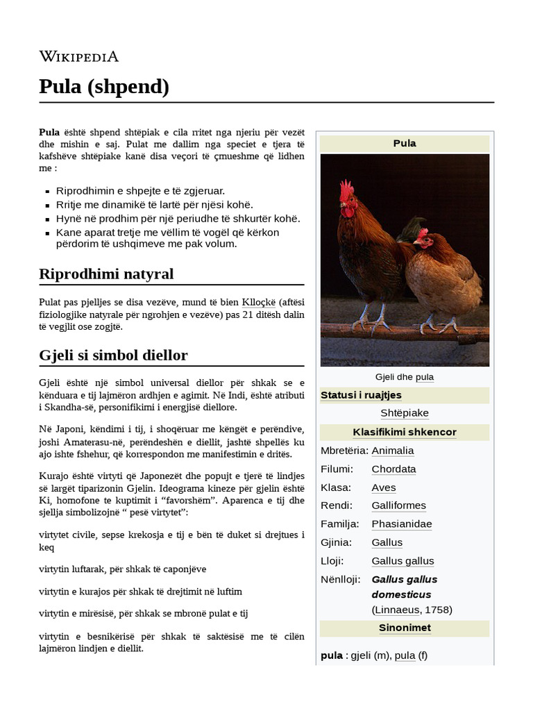 Pula (Shpend) | PDF