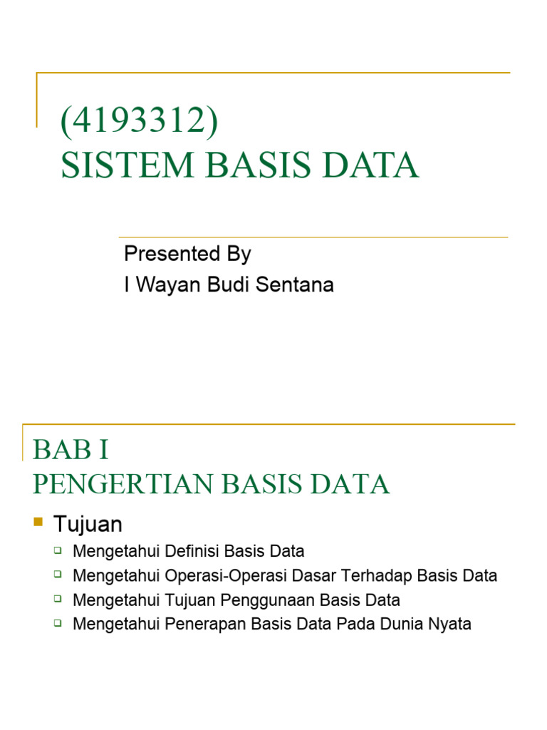 Sistem Basis Data | PDF
