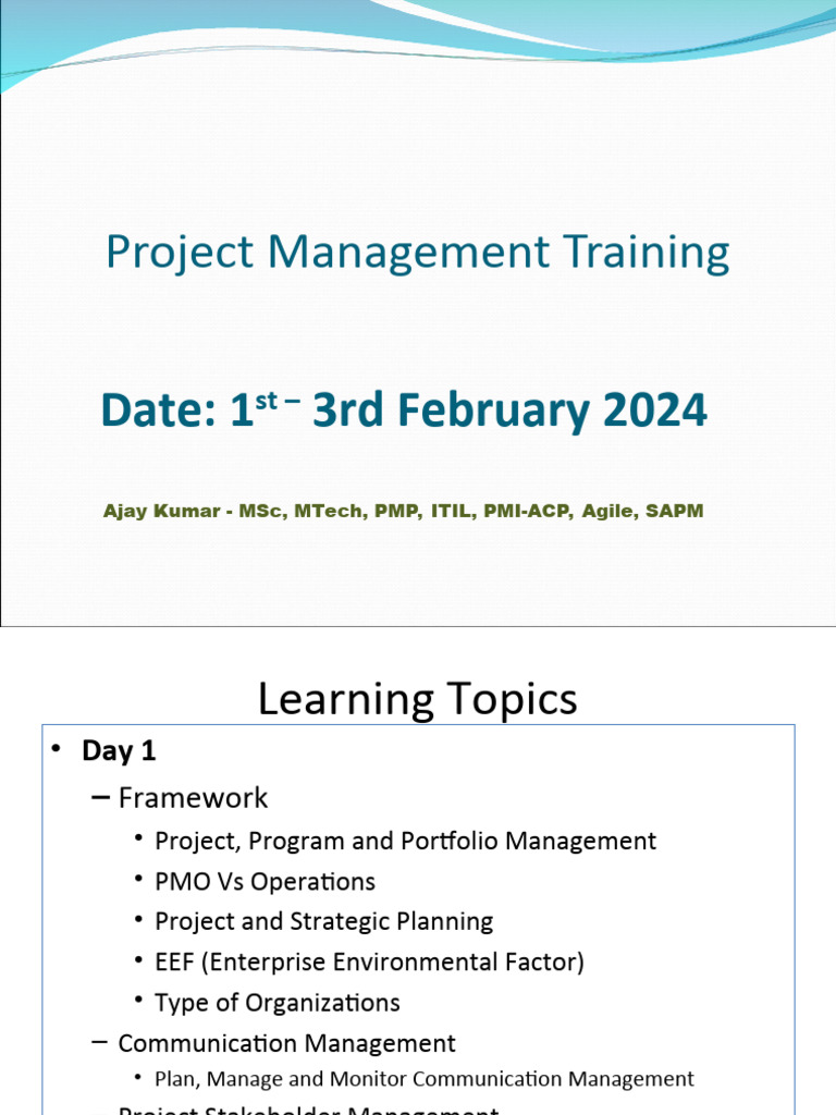 PMP Pmbok Toc | PDF | Project Management | Risk Management