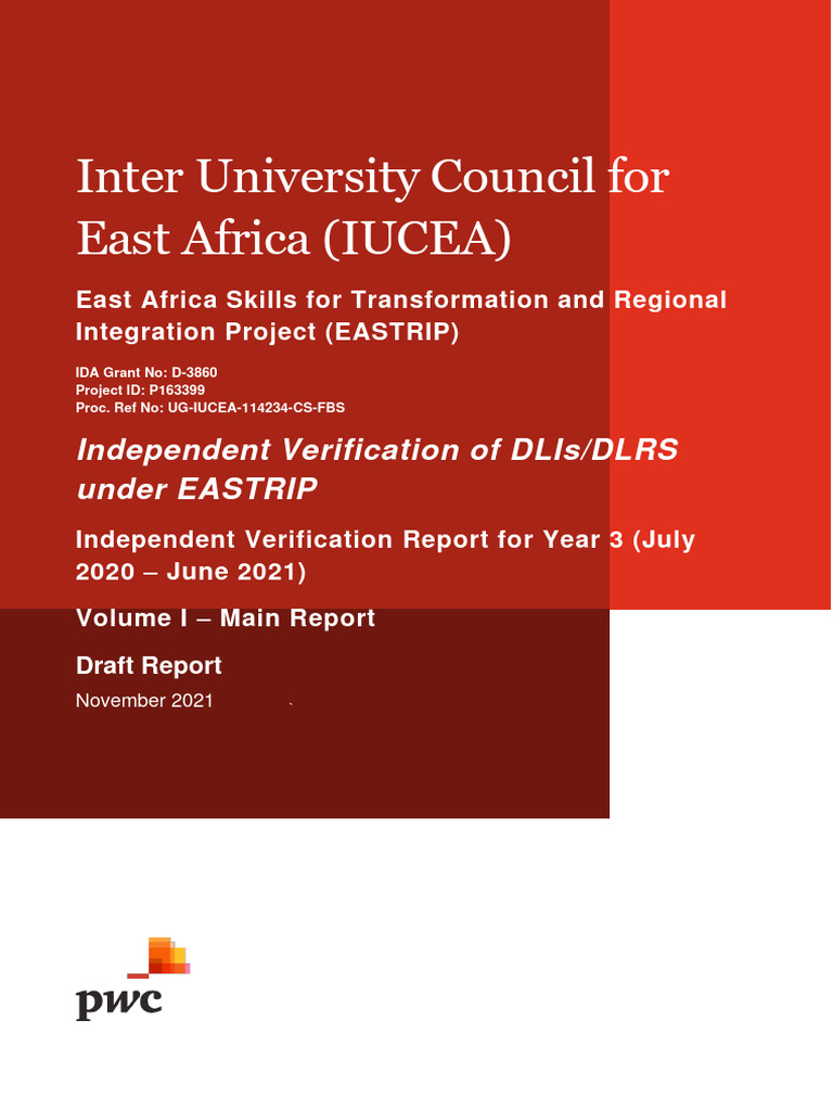 EASTRIP Verification Report Year 3 Vol I Draft Report | PDF ...