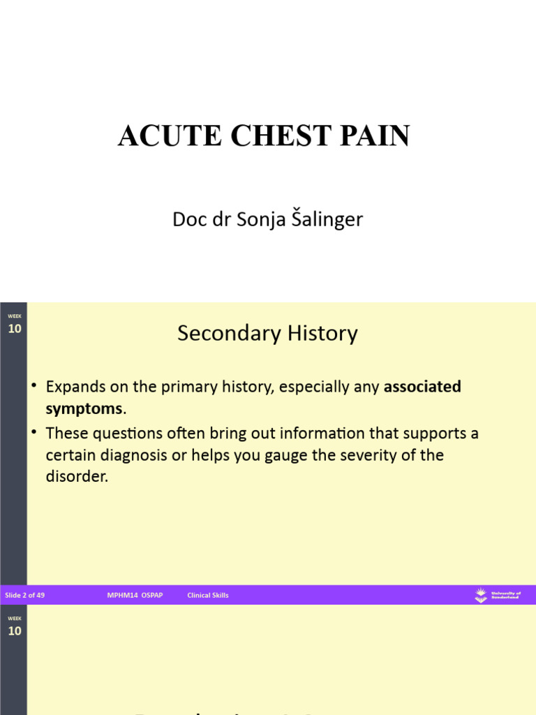 Acute Chest Pain | PDF | Myocardial Infarction | Coronary Artery Disease