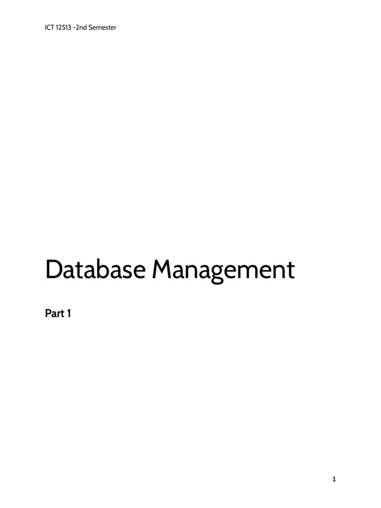 Database Management | PDF | Databases | Relational Model
