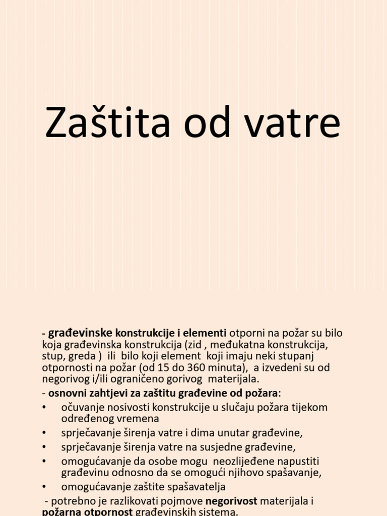 Zaštita Od Vatre I Toplinska Izolacija | PDF