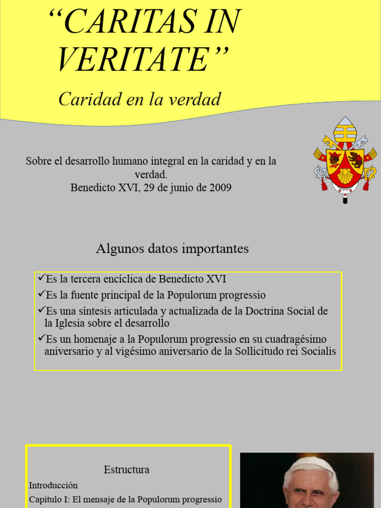 Caritas in Veritate | PDF | Doctrina social católica