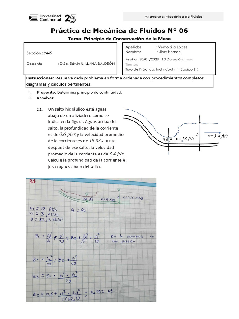 Practica - 06 Resolucion | PDF | Química | Mecánica de fluidos