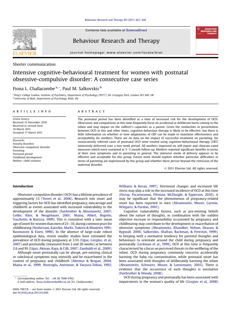 Challacombe 2011 | PDF