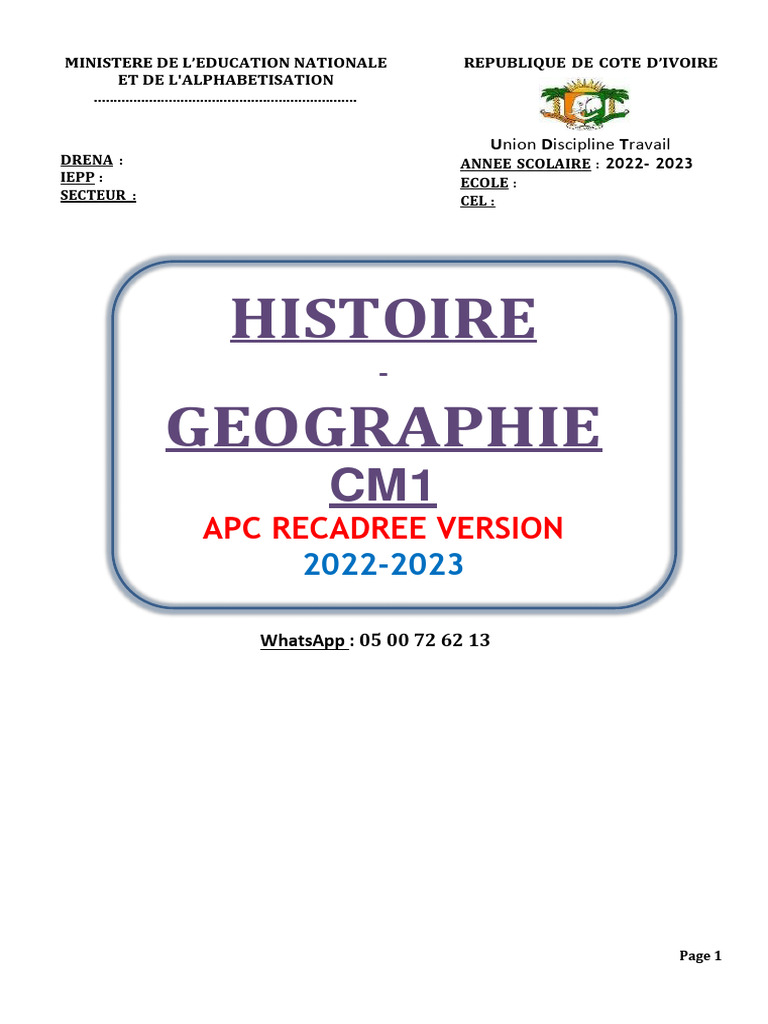 Histoire et Sources pour CM1 | PDF | Science