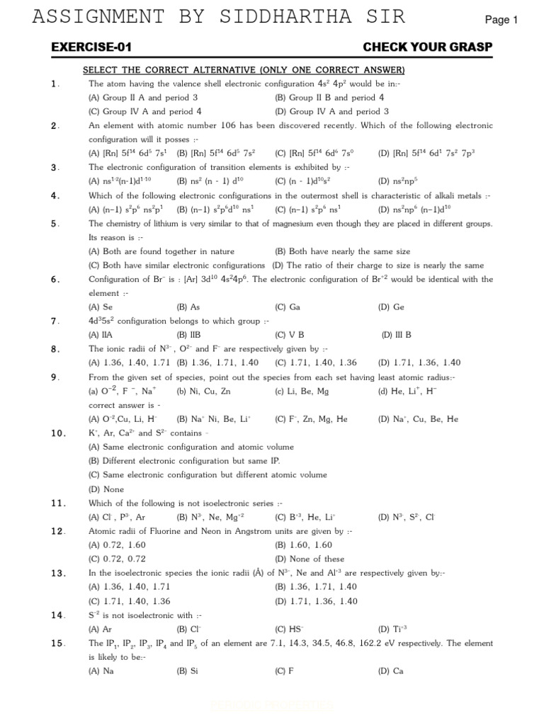 Periodic table | PDF | Electron Configuration | Periodic Table