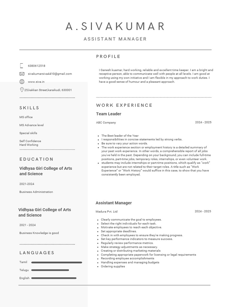 A Sivakumar CV - 20240131 - 183148 - 0000 | PDF