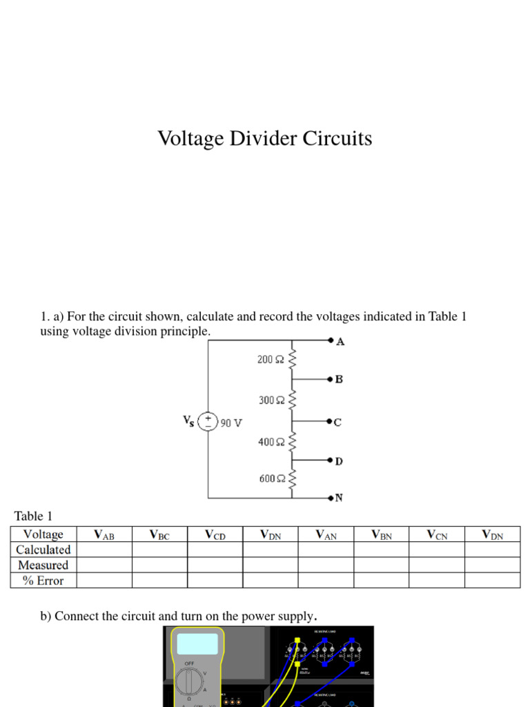 Voltage Divider Circuits | PDF