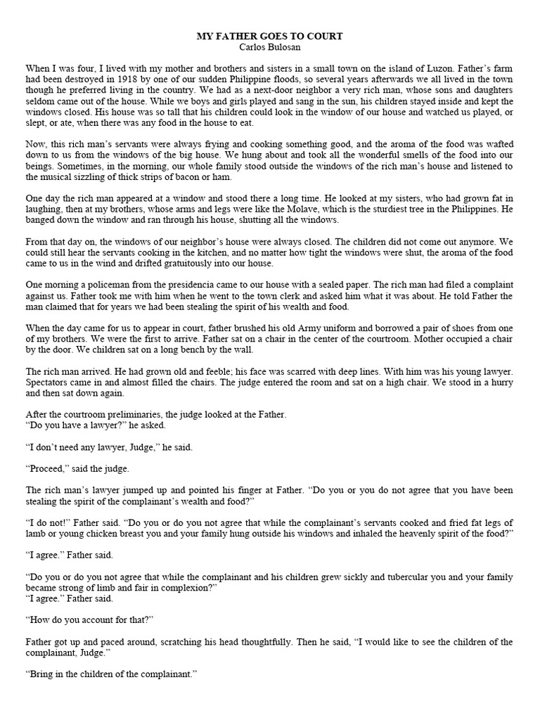 My Father Goes To Court - For Reproduction | PDF | Courtroom