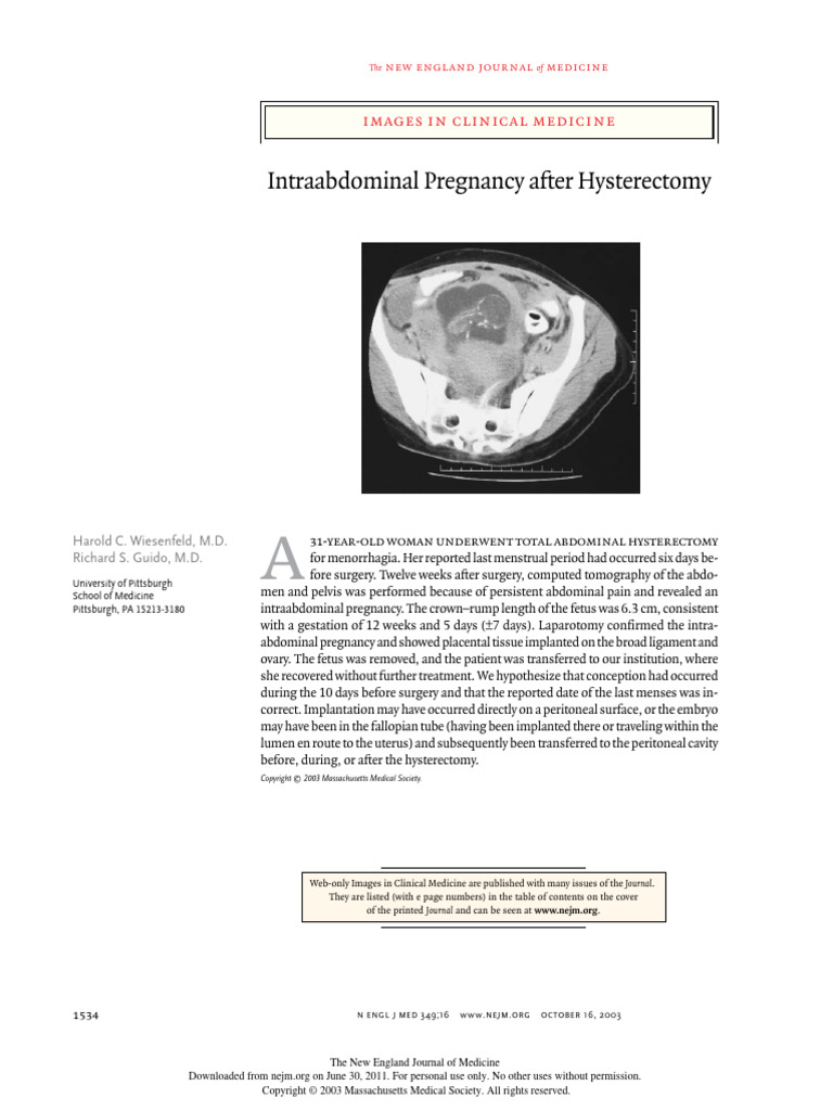 Embarazo Post-Histerectomia 2 | PDF | Pregnancy | Anatomy