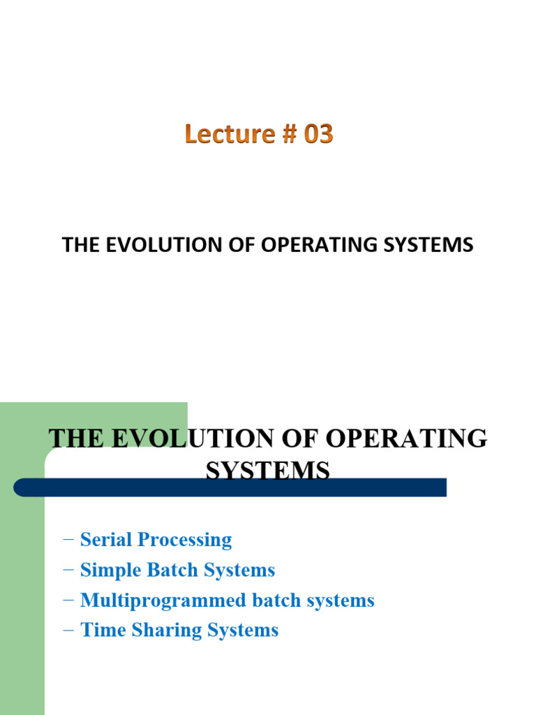 Lecture # 03 | PDF | Operating System | Central Processing Unit Lecture # 03 | PDF | Operating System | Central Processing Unit