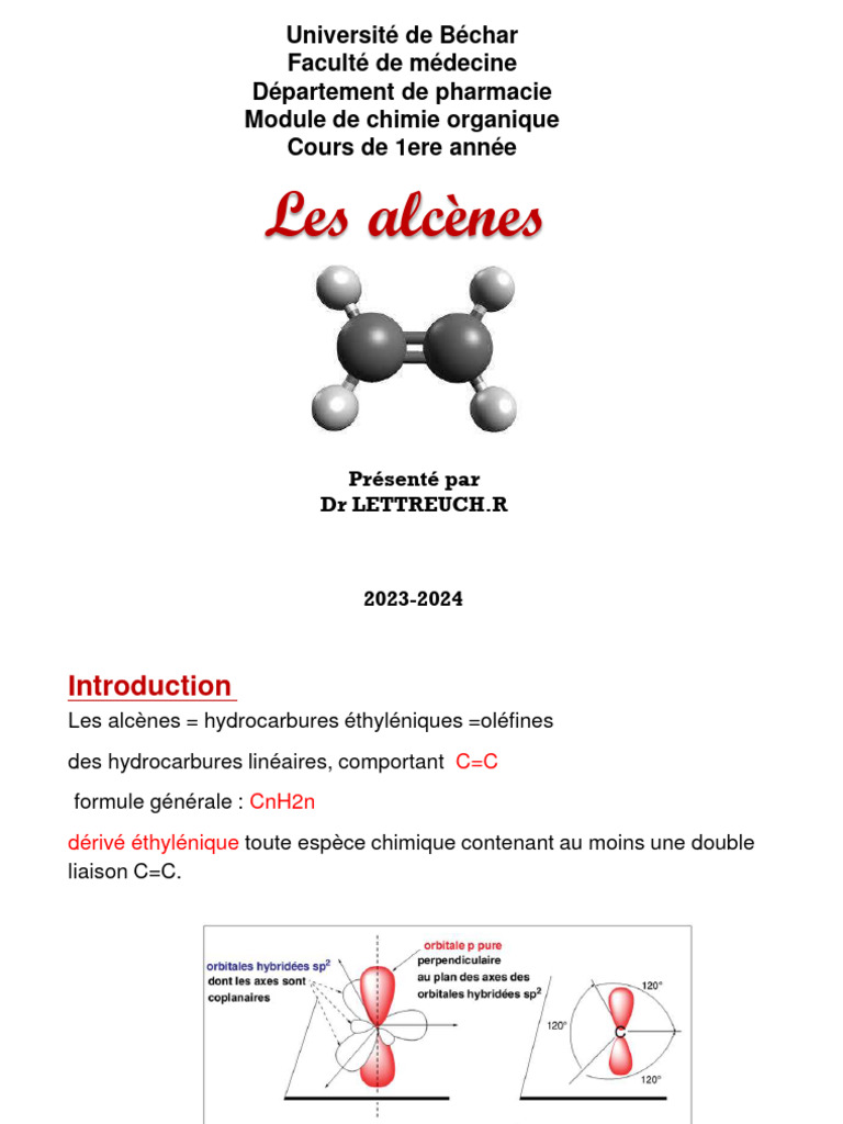 Les alcènes en chimie organique | PDF | Alcène | Cétone