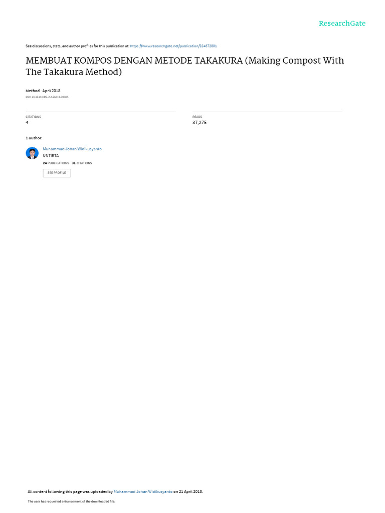 Membuat Kompos Dengan Metode Takakura | PDF