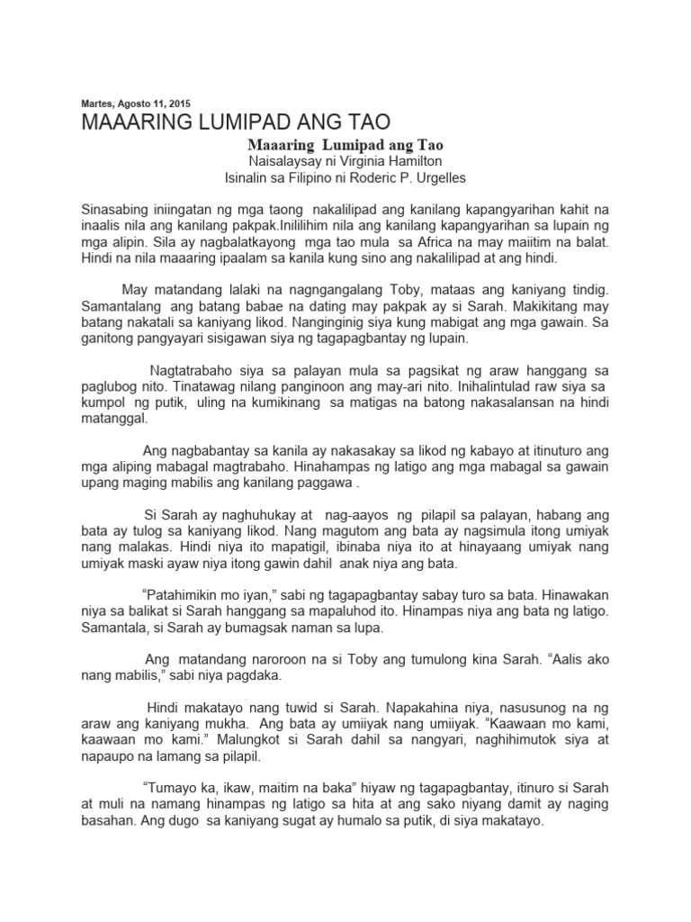 Maaring Lumipad Ang Tao | PDF