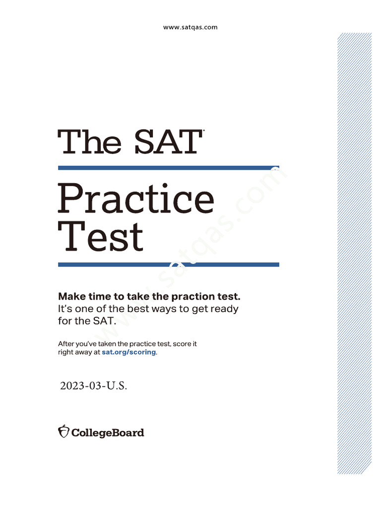 SAT 2023 Question Paper Answers | PDF | Chess