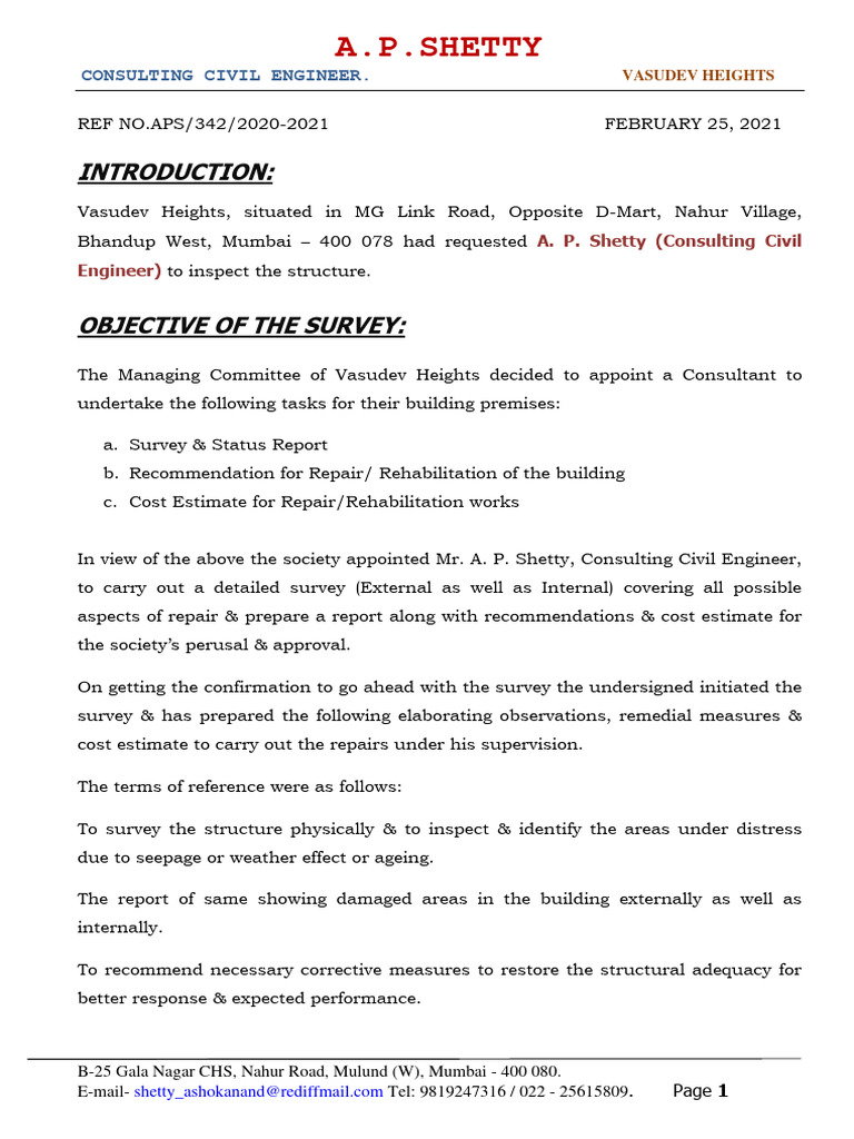 Survey Report | PDF | Bathroom | Wall