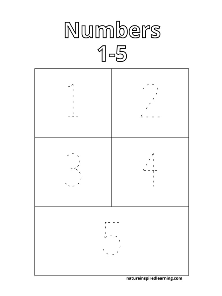 Number Tracing Worksheet 1 Ing 2 | PDF