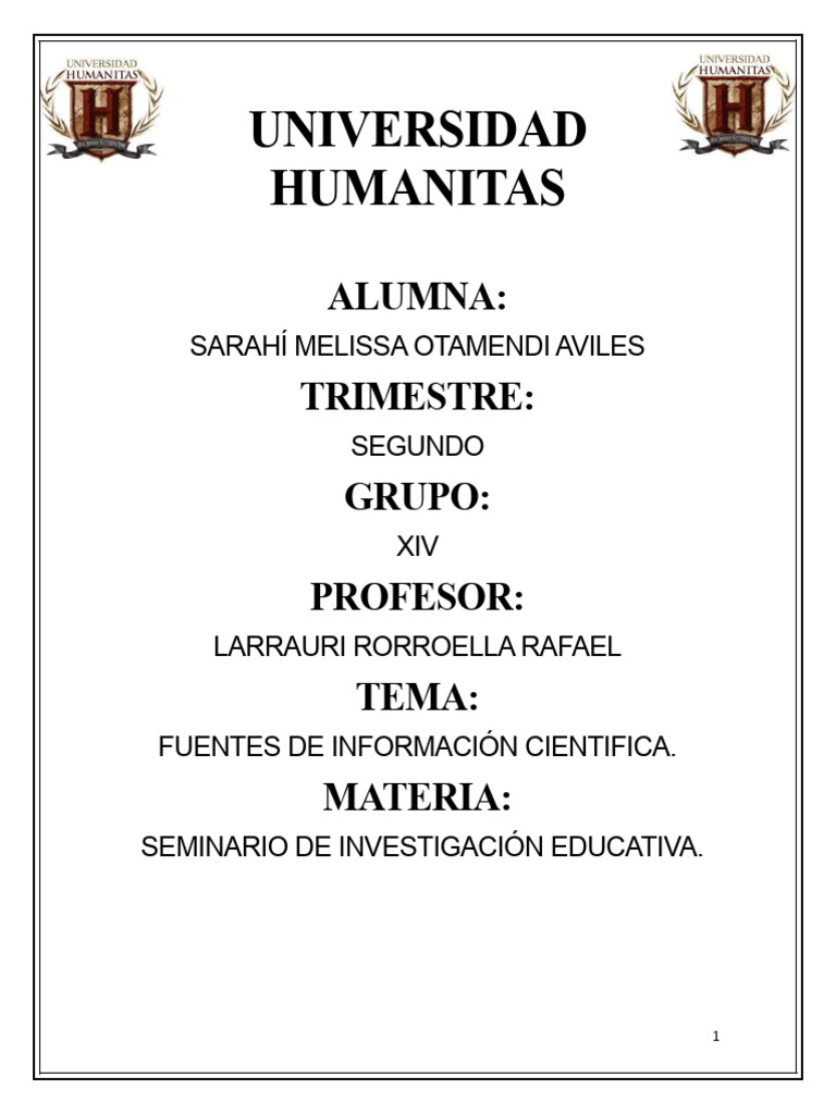 Universidad Humanitas | PDF