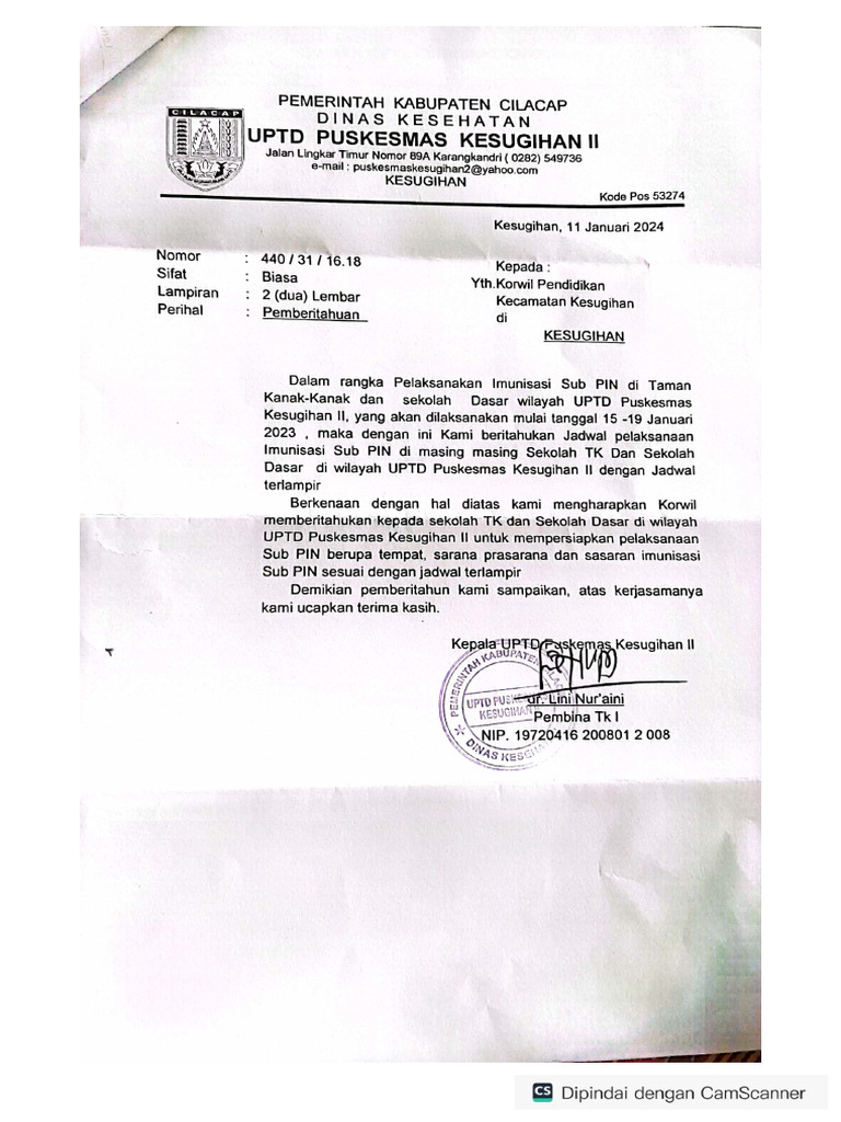 JDWL Imunisasi Polio PKM 2 | PDF