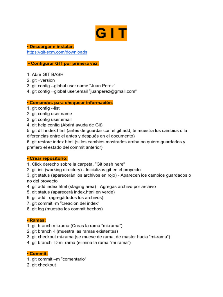 Git (Paso A Paso) | PDF