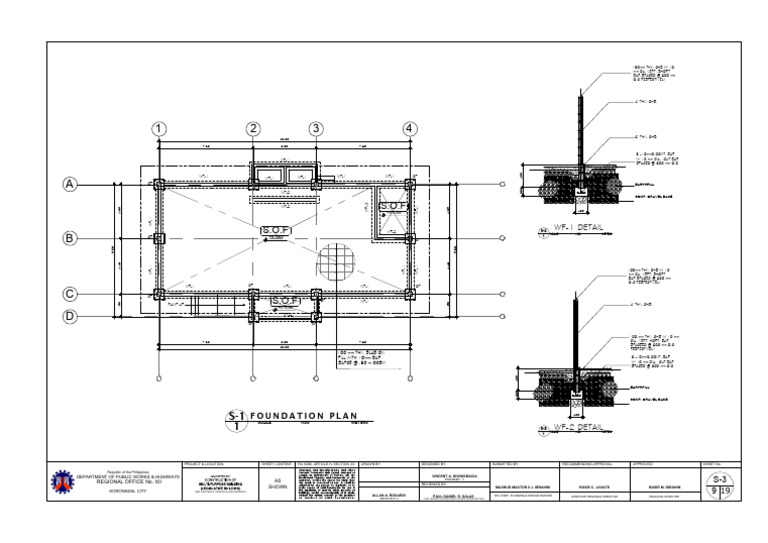 Wf-1 Detail: Foundation Plan | PDF