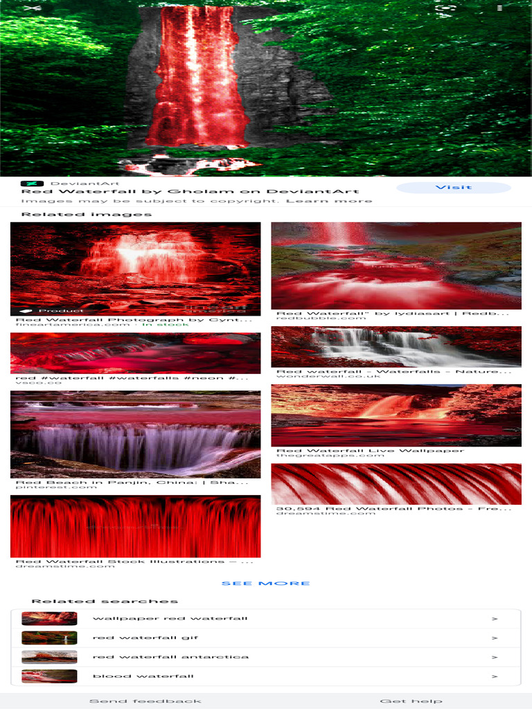 Red Waterfall Images & Art Collection | PDF
