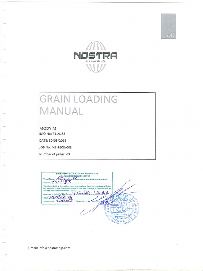 Grain Loading Manual | PDF