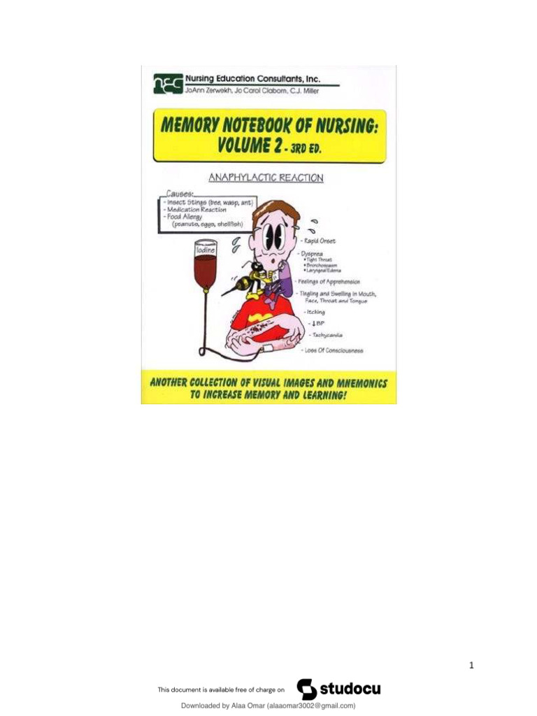 Memory Notebook of Nursing Vol | PDF | Clinical Medicine | Causes Of Death