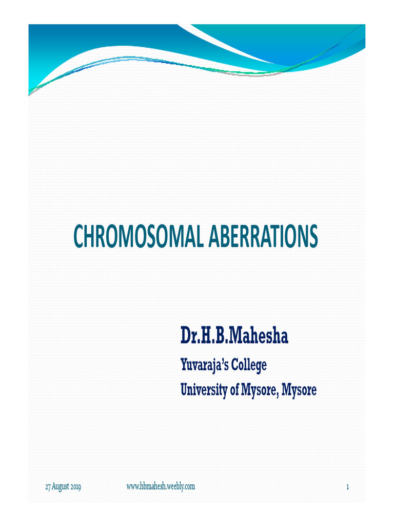Chromosomal Aberrations Guide | PDF | Chromosome | Deletion (Genetics)