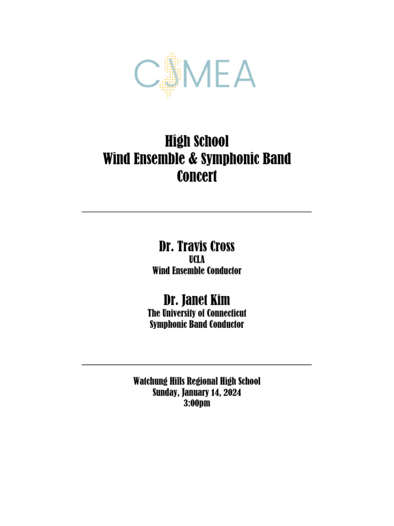 UCLA Wind Ensemble Concert Details | PDF | Performing Arts