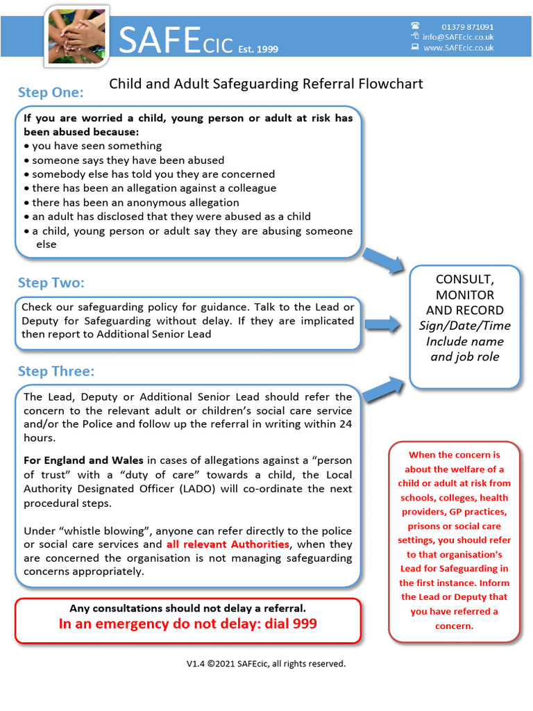 Safeguarding Referral Flowchart Guide | PDF | Government | Social ...