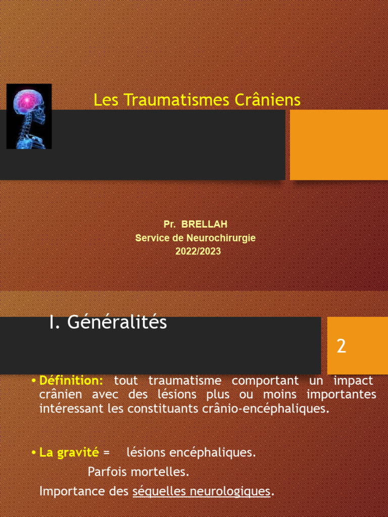 24-Traumatismes Crâniens | PDF | Traumatisme crânien | Médecine clinique