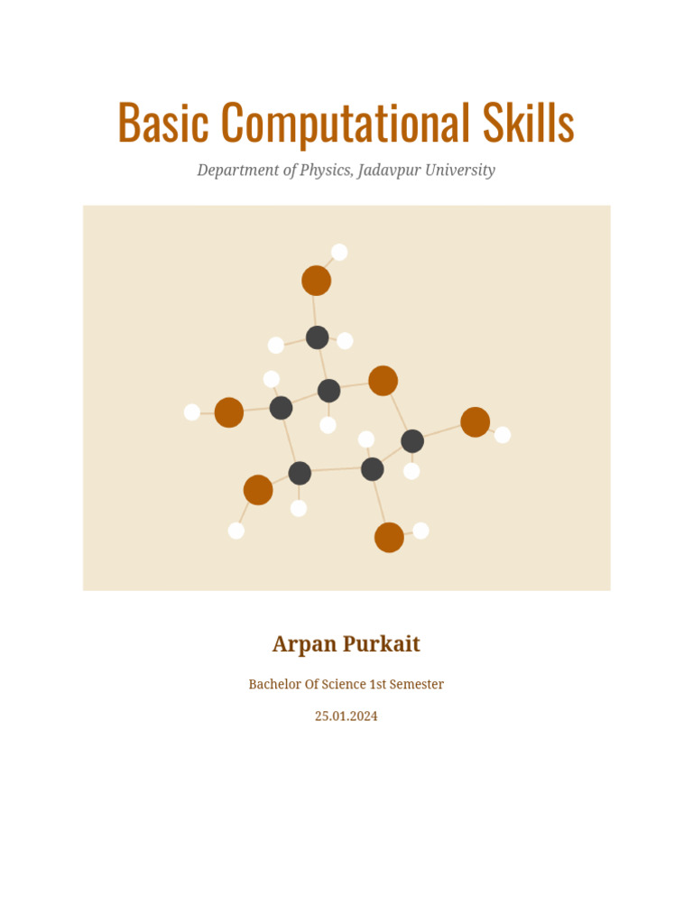 Basic Computational Skills: Arpan Purkait | PDF