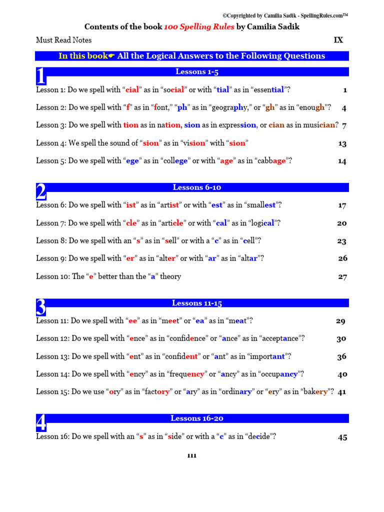 Toaz - Info Inside 100 Spelling Rules PR | PDF | Consonant | Orthography