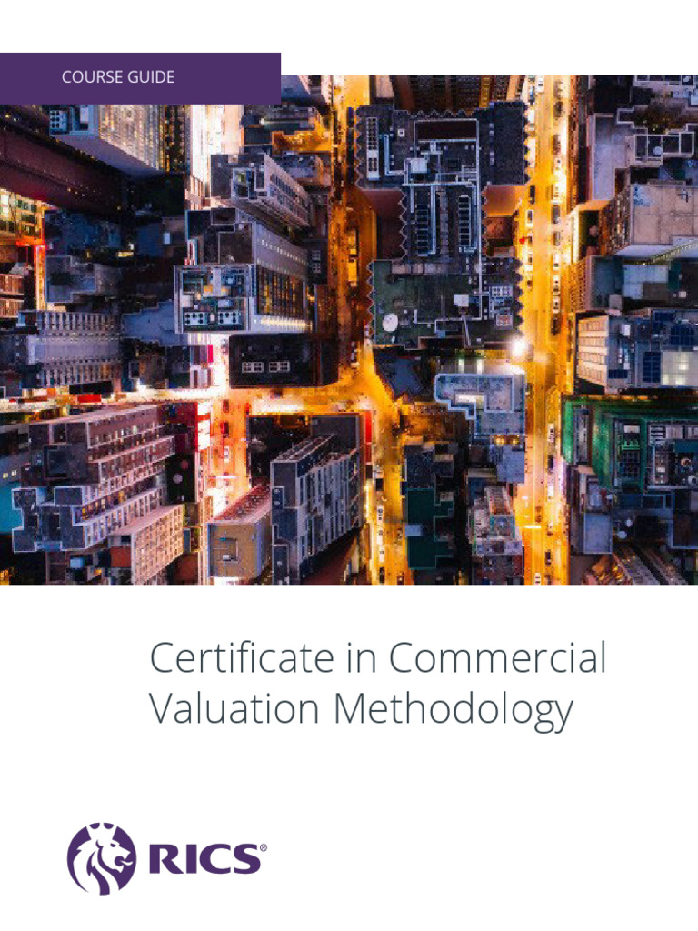 Certificate in Commercial Valuation Methodology Course Guide | PDF
