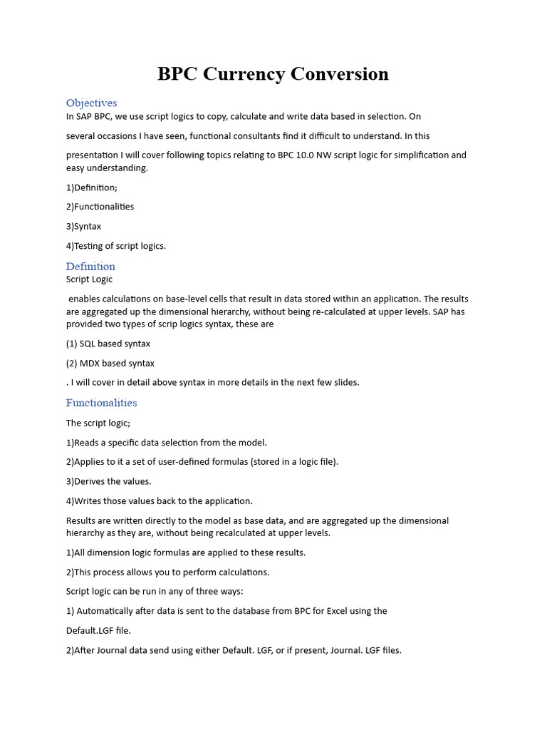 BPC Currency Conversion | PDF | Scope (Computer Science) | Databases