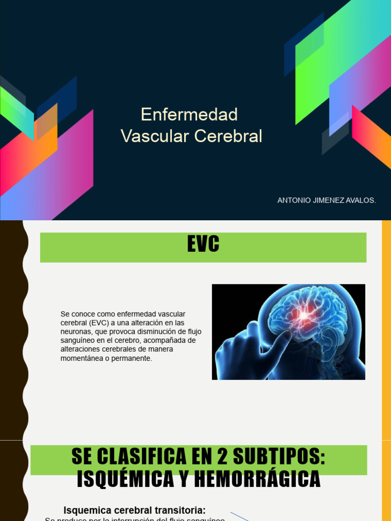 Enfermedad Vascular Cerebral EVC | PDF | Carrera | Medicina CLINICA